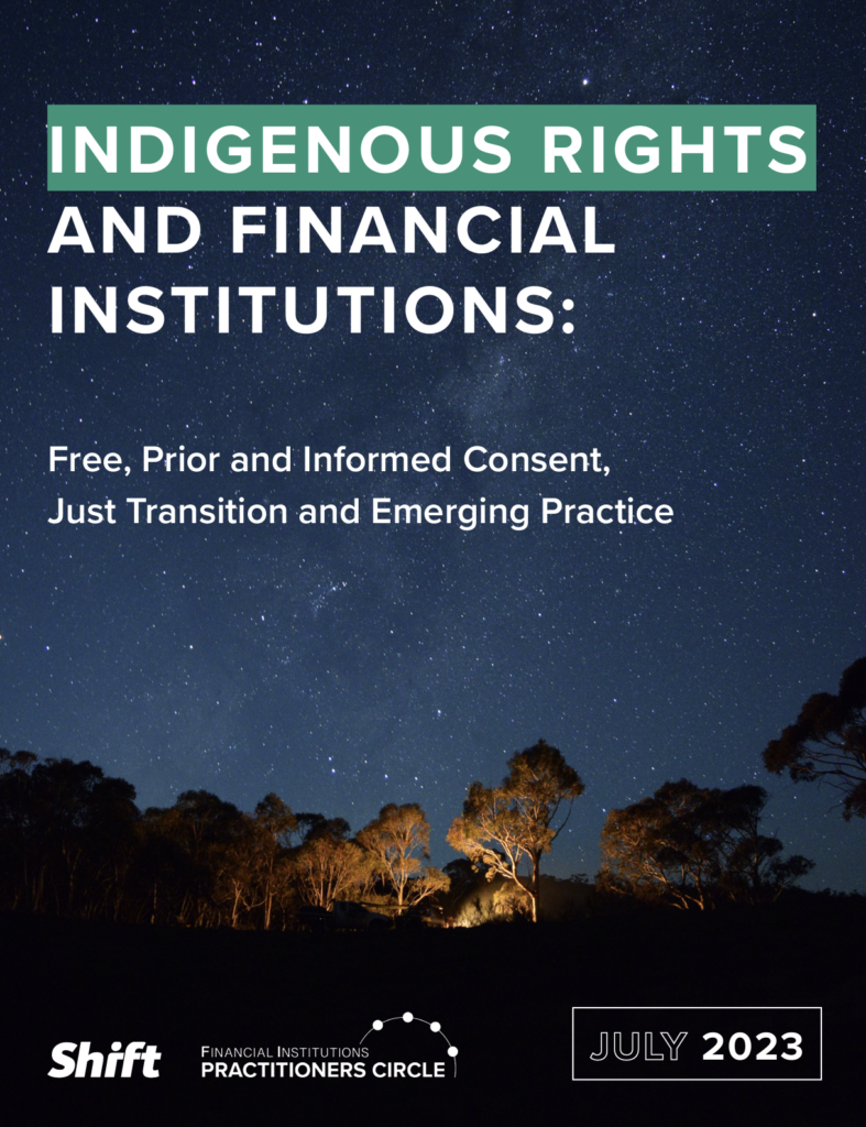 Indigenous rights and financial institutions: Free, prior and informed consent, just transition ...