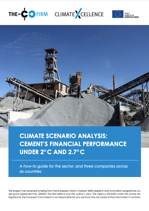 Climate scenario analysis: Cement's financial performance under 2°c and ...